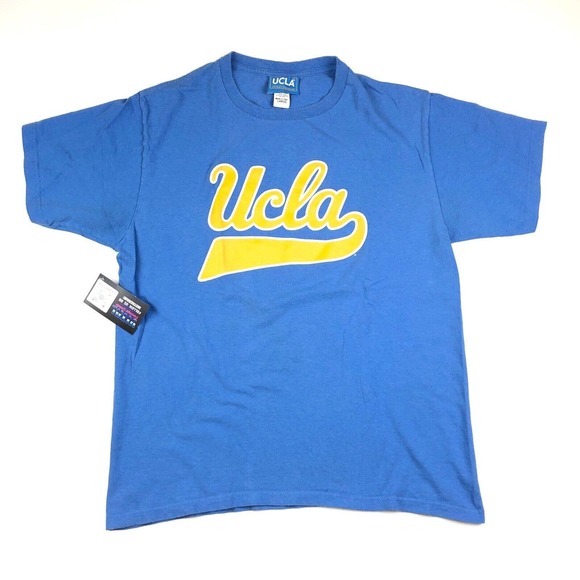 Vintage | Shirts | Vintage Made In Usa Ucla Script Logo Blue Yellow Tee ...